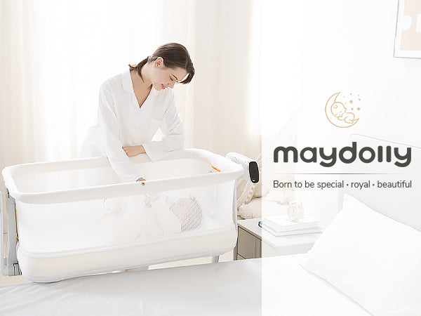 Smart Bassinet & Electric Cradle with Auto Cry Detect | Maydolly